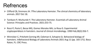Presentation on experimental laboratory animal- Hamster | PPTX