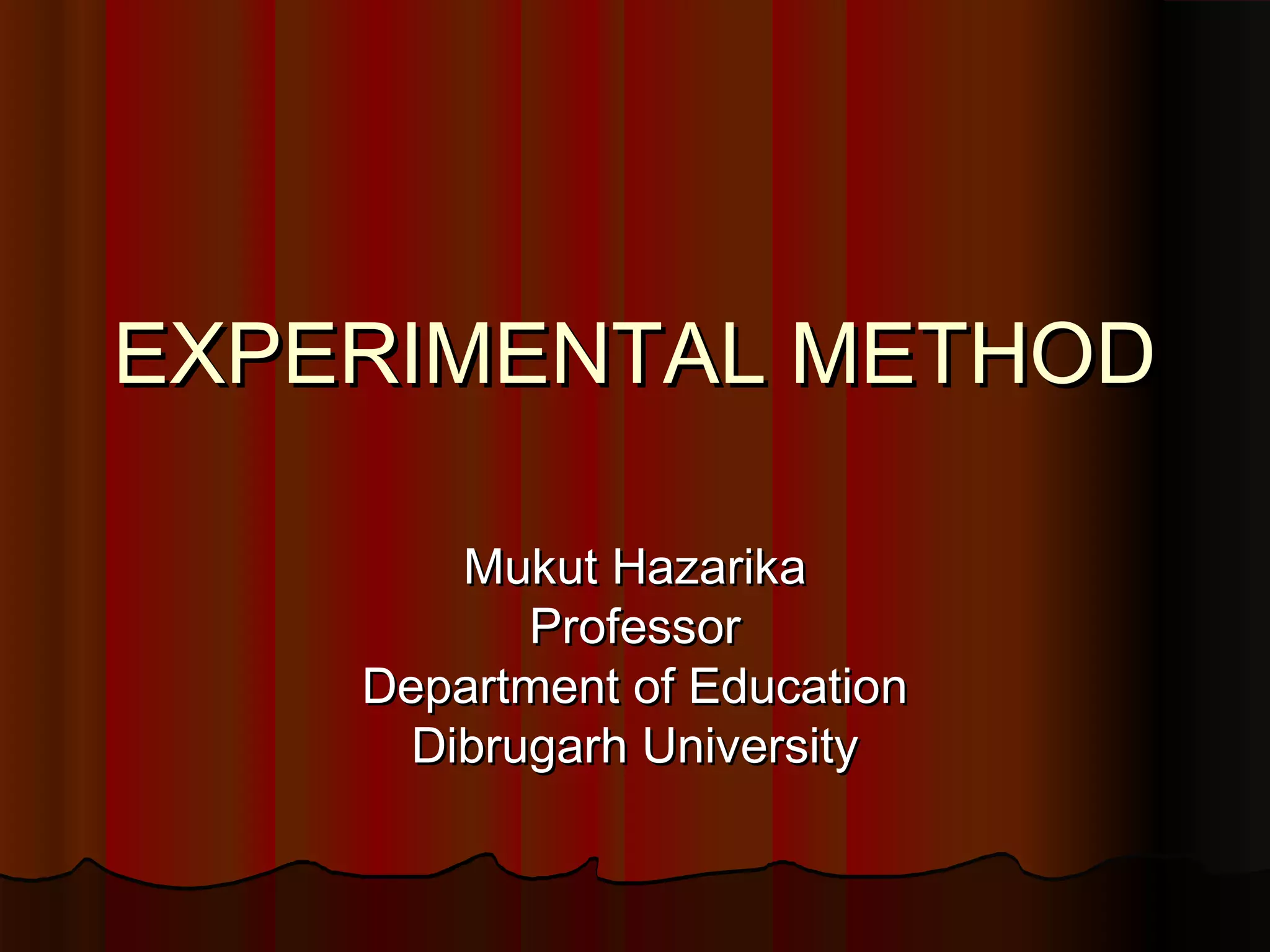 Experimental method | PPT