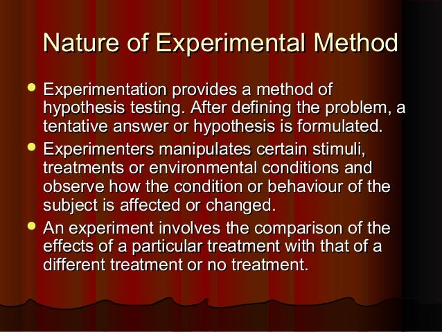 Experimental method