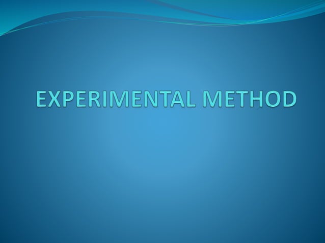 Experimental method | PPT
