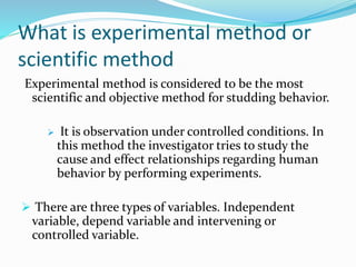 Experimental Method | Ppt