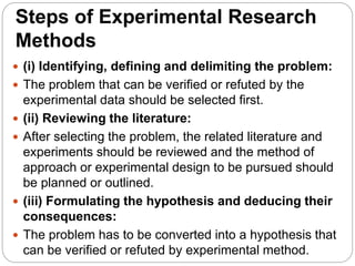 Experimental method In Research Methodology | PPT