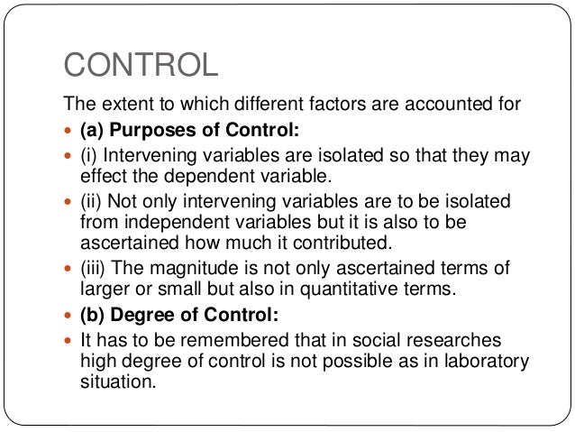 Experimental method In Research Methodology
