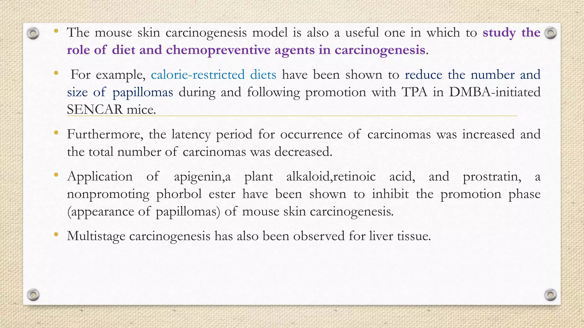 Experimental model for the study of carcinogenensis | PPTX