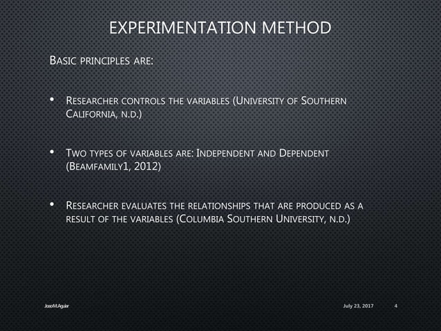 Experimental and Observational Research Methods | PPTX