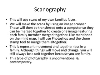 Experimental photography mind map and moodboard | PPT