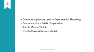 Experimental Physiology Introduction | PPTX