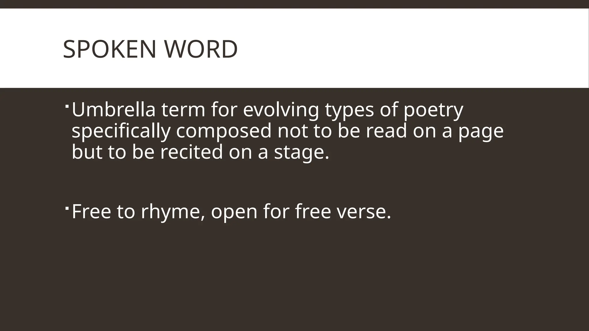 Experimental poetry styles for creative writing learners fiction | PPTX