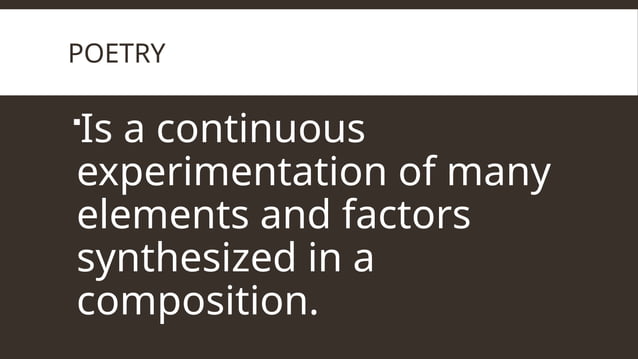 Experimental poetry styles for creative writing learners fiction | PPTX