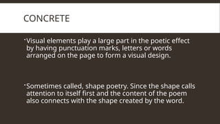 Experimental poetry styles for creative writing learners fiction | PPTX