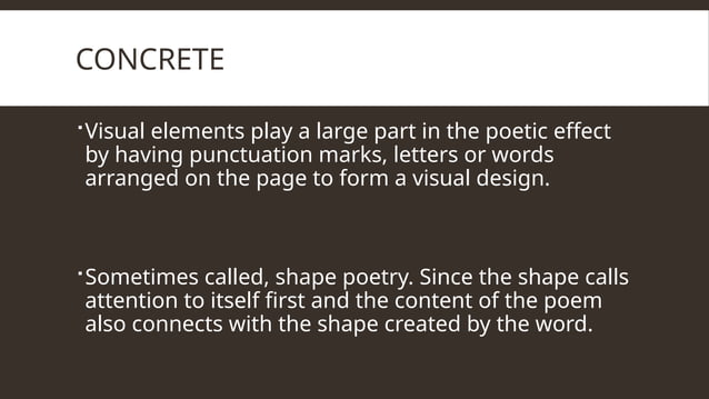 Experimental poetry styles for creative writing learners fiction | PPTX