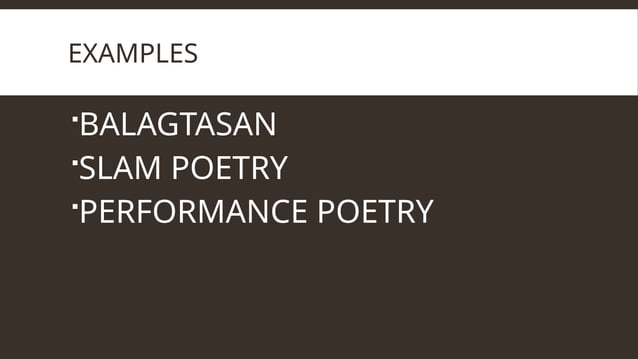 Experimental poetry styles for creative writing learners fiction | PPTX