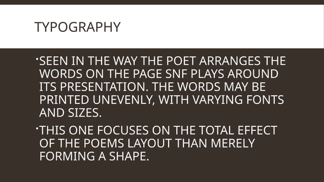 Experimental poetry styles for creative writing learners fiction | PPTX