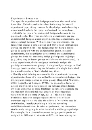 Experimental ProceduresThe specific experimental design procedur.docx