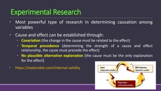 Quasi Experimental Research Designs | PPTX