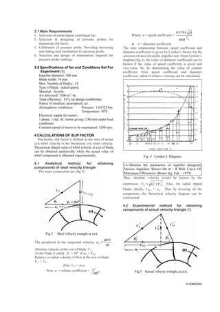 Experimental radial tipped centrifugal fan | PDF