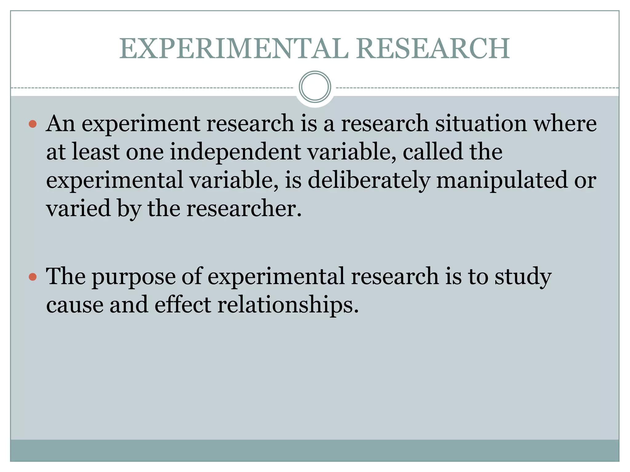 Experimental research | PPTX