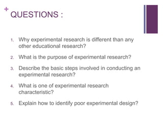 Experimental research | PPTX