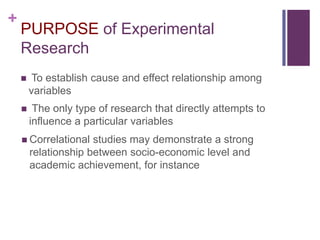 Experimental research | PPT