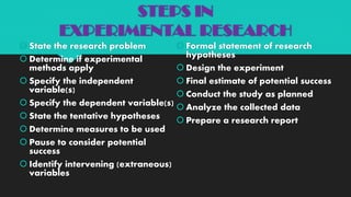 Experimental research | PPTX