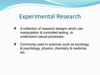 Experimental Research | PPT