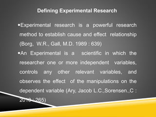Experimental research | PPTX