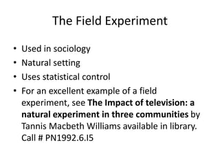 what is Experimental research | PPT