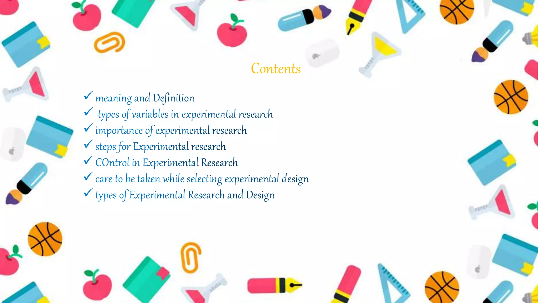 Experimental research method | PPTX