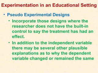 Experimental research sd | PPT