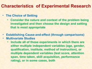 Experimental research sd | PPT