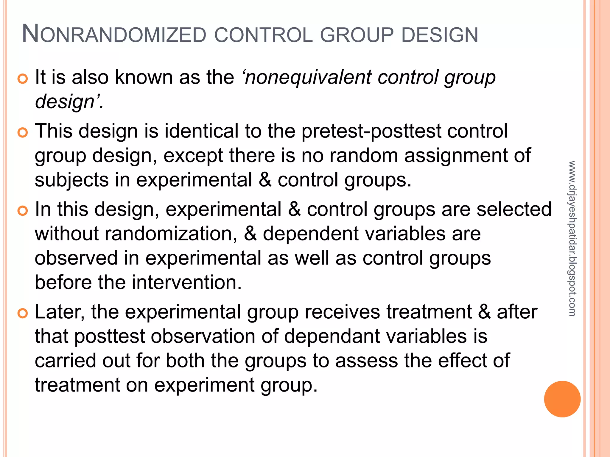 Experimental research design | PPSX