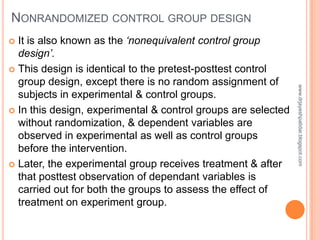 Experimental research design | PPSX