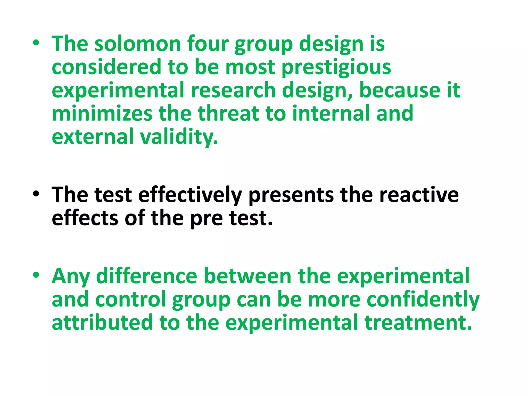 EXPERIMENTAL RESEARCH DESIGN | PPTX