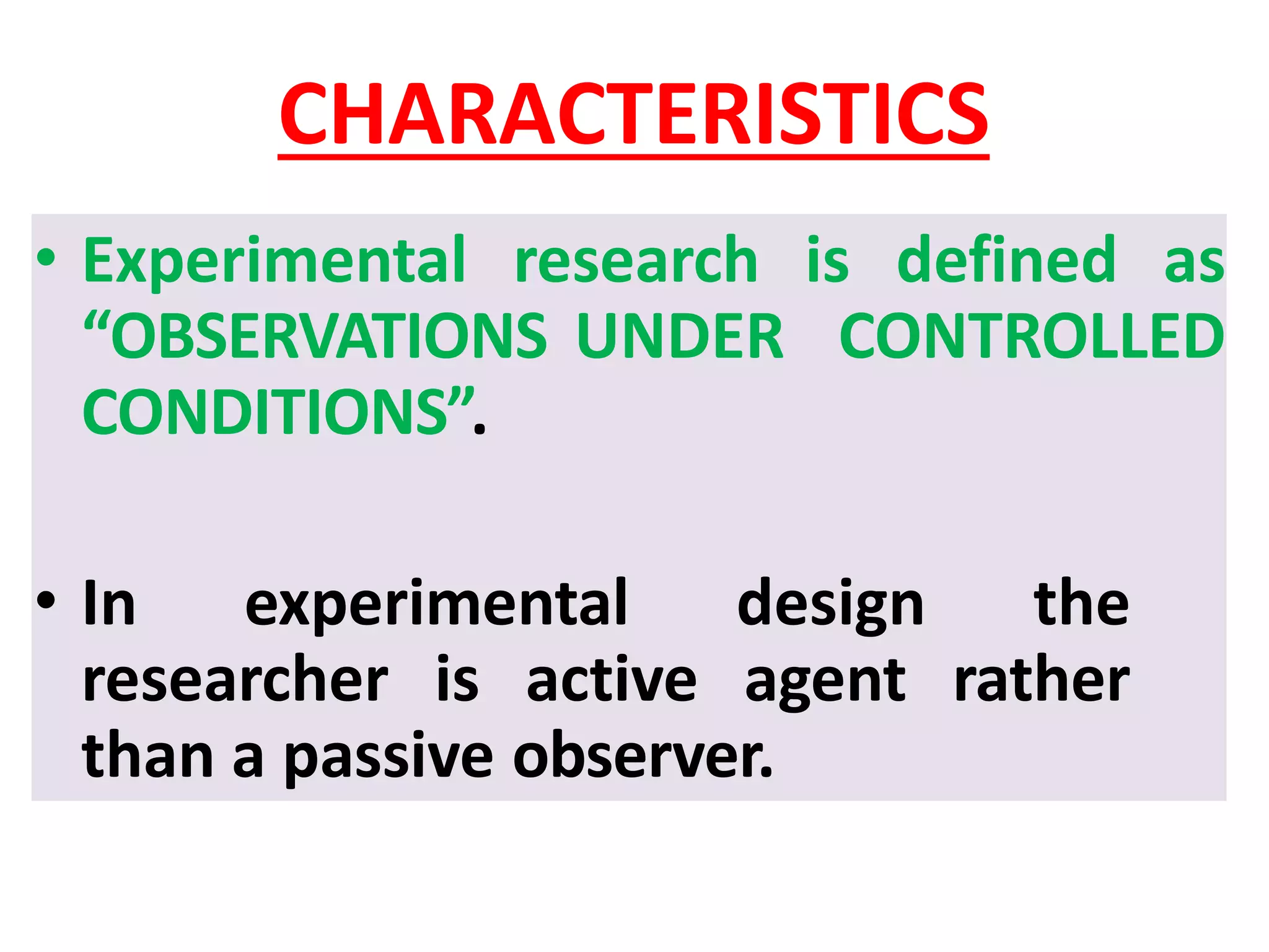Experimental research design | PPT
