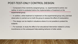 Experimental research design | PPTX