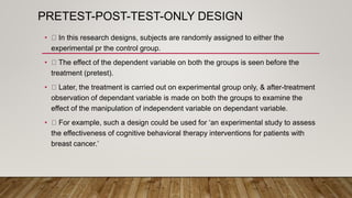 Experimental research design | PPTX