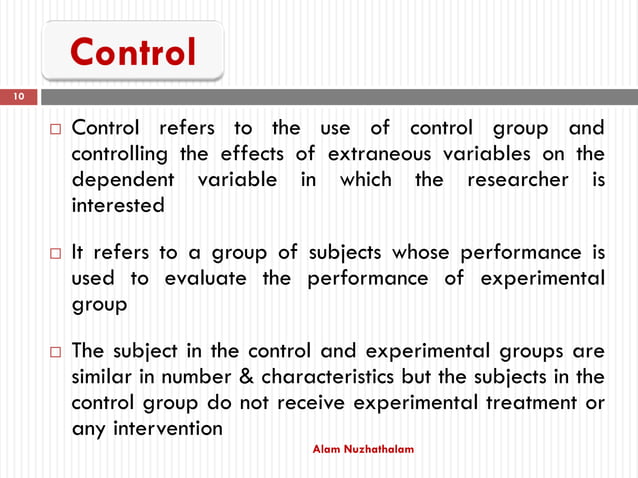 Experimental Research Design (True, Quasi and Pre Experimental Design ...