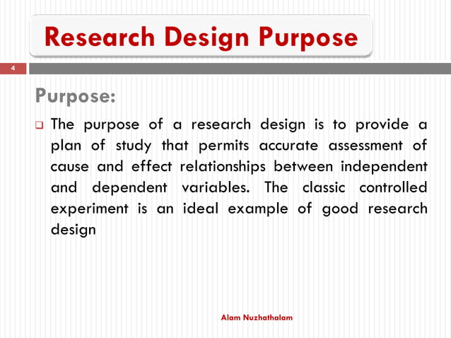 Experimental Research Design (True, Quasi and Pre Experimental Design ...