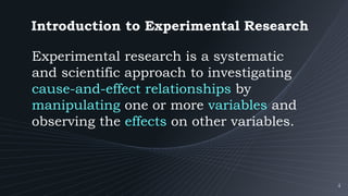 Experimental Research Designs | PPTX