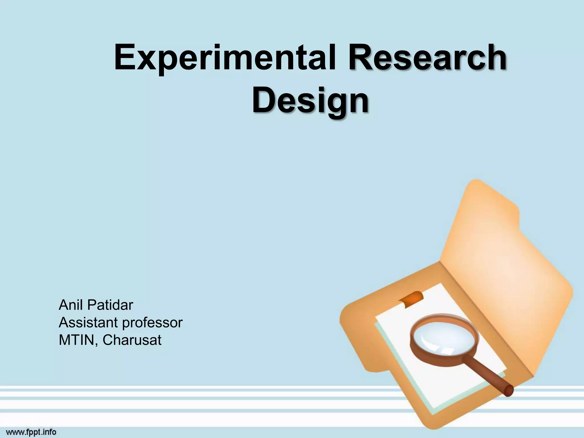 Experimental research Design | PPT
