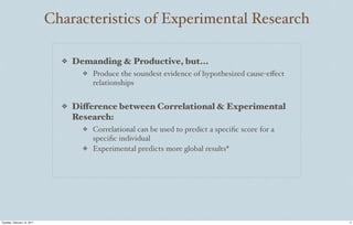 Experimental Research Overview | PDF