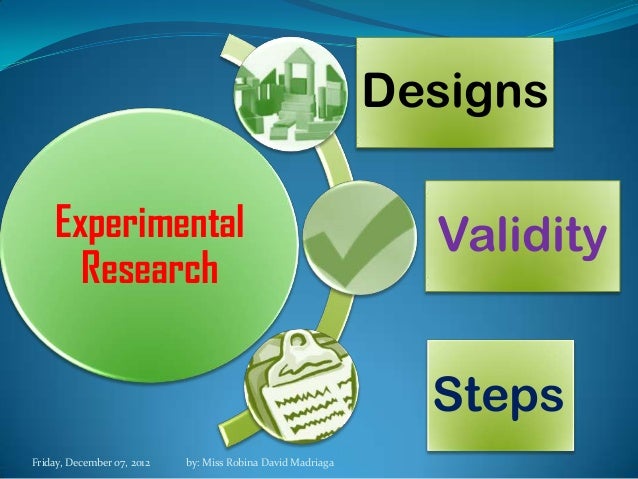Experimental research methodology report