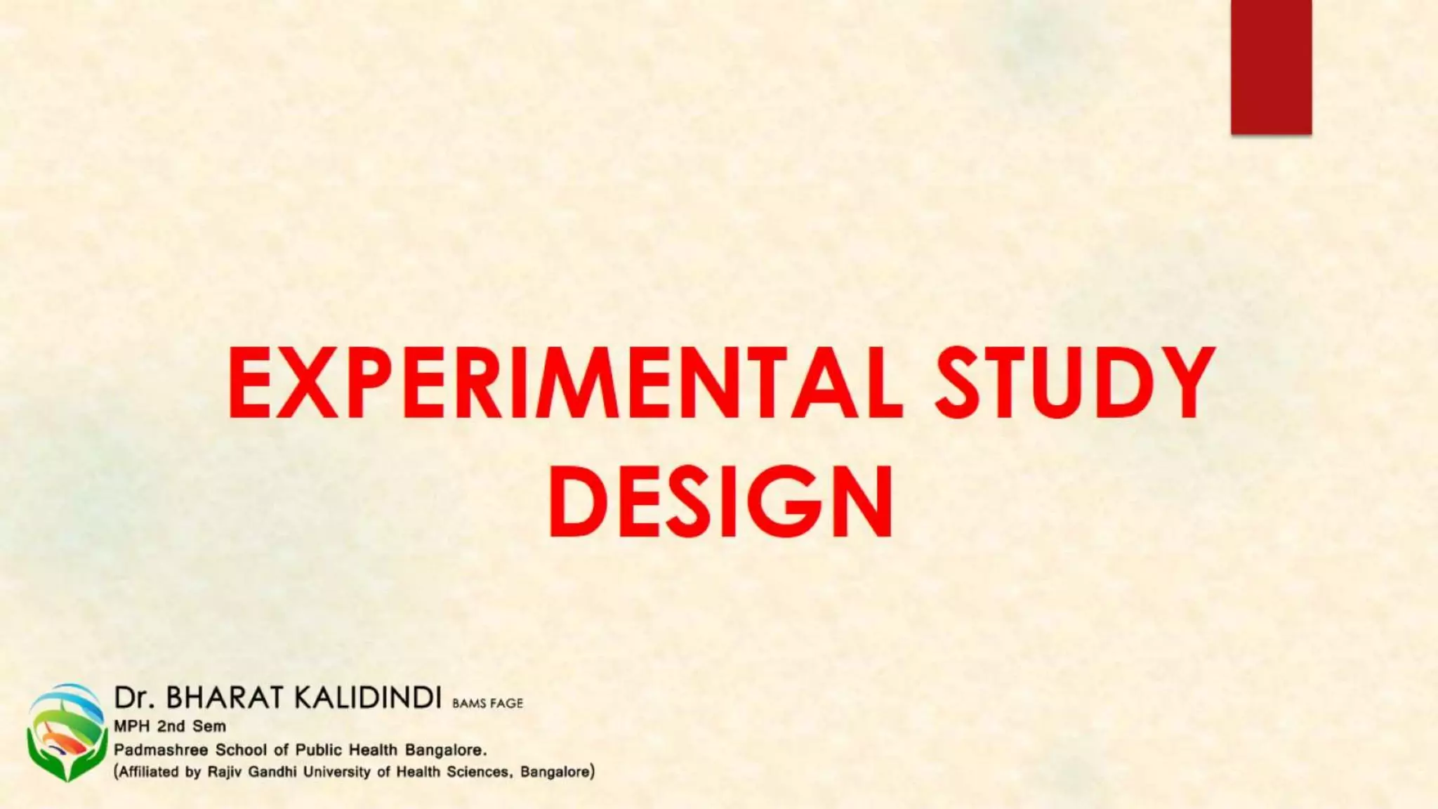 Experimental study design | PPTX