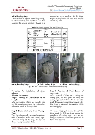 Experimental Study of Bearing Capacity in Single and Group Stone ...