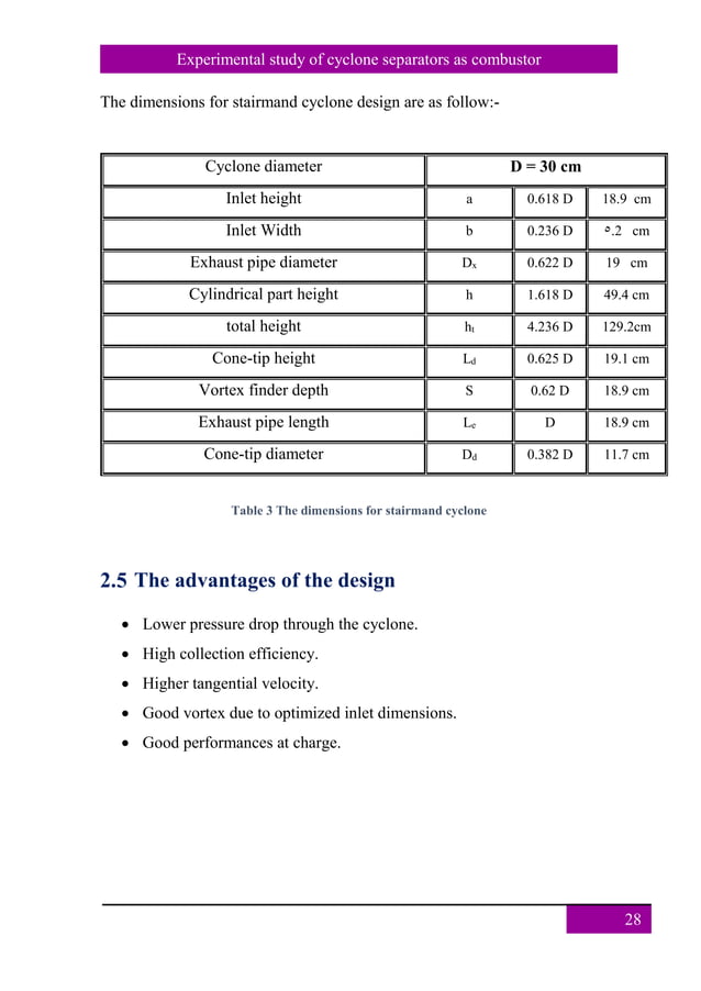 Experimental study of cyclone seperators as combustor 1 | PDF