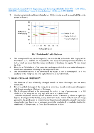 Experimental study of different sill geometries in piano key weirs | PDF