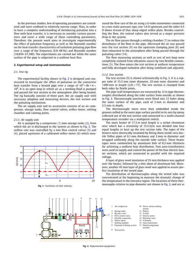 Experimental study of heat transfer in pulsating turbulent flow in a pipe | PDF | Physics | Science