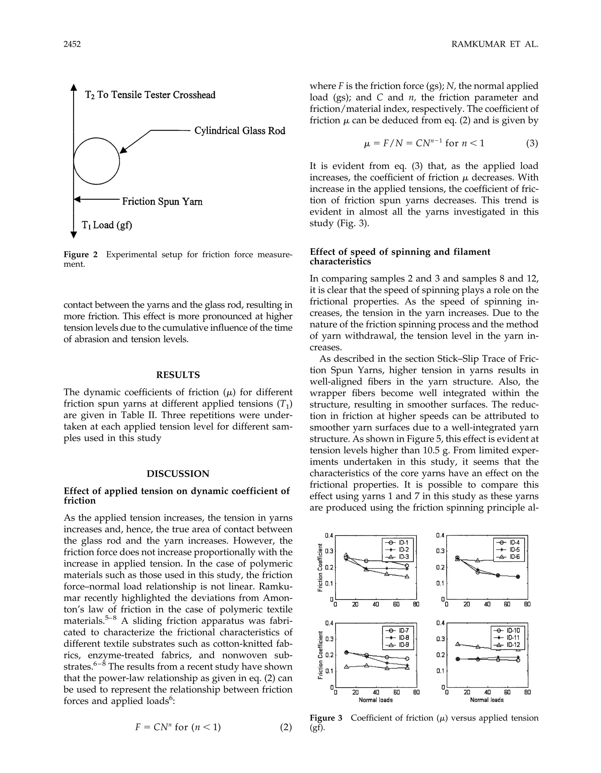 Experimental Study Of The FrictionalPproperties Of Friction | PDF