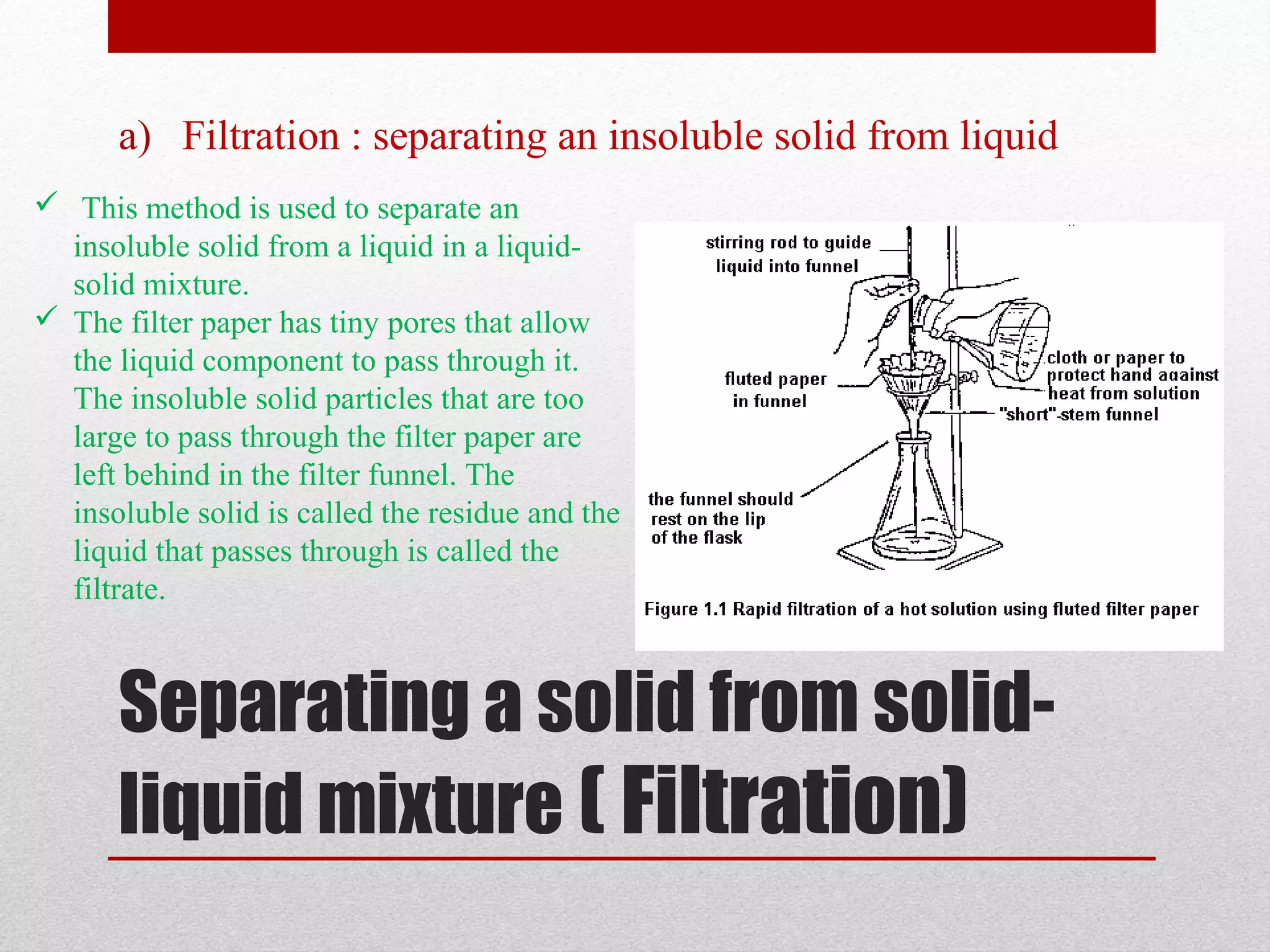 Science chemistry @ Separation and purifying methods.ppt | PPT