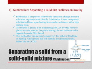 Science chemistry @ Separation and purifying methods.ppt | PPT